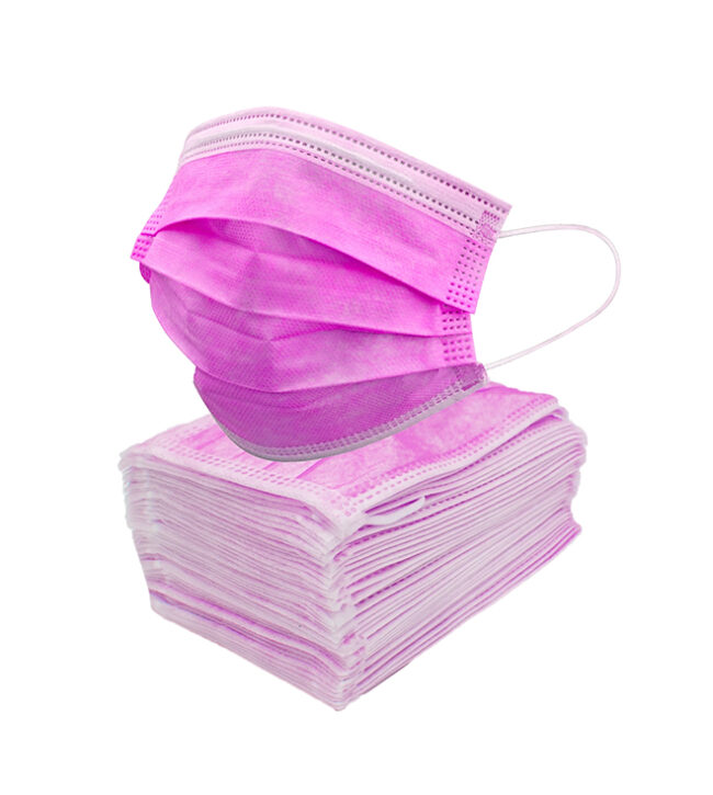 Disposable Face Mask – Pink – Designer Masks, Luxury Face Masks