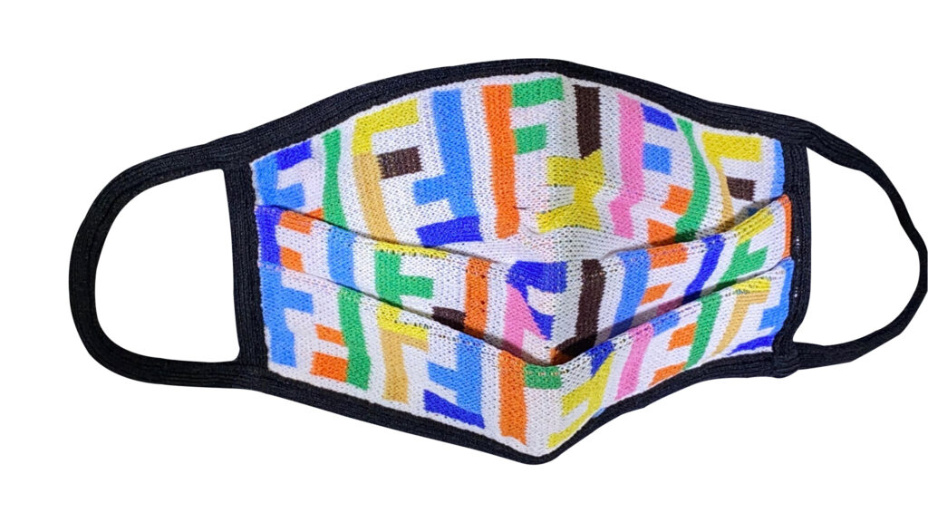 FF Luxury Knit Face Mask – White – Designer Masks, Luxury Face Masks